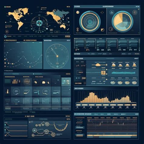 Premium Photo A Stock Illustration Of A Dashboard Template Designed With Multiple Screens For