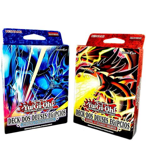 Yugioh Deck dos Deuses Egípcios Slifer e Obelisco Shopee Brasil