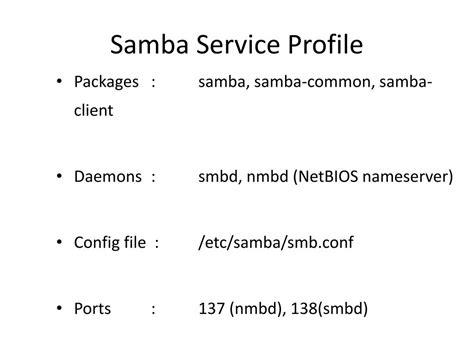 Ppt Samba Configuration Powerpoint Presentation Free Download Id4777603