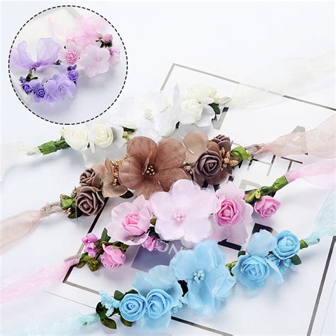 Simulation Wrist Flower Bride Bridesmaid Sister Hand Flower Korean