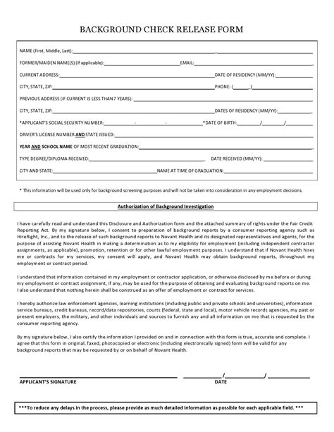 2023 Background Check Consent Form Fillable Printable Pdf And Forms