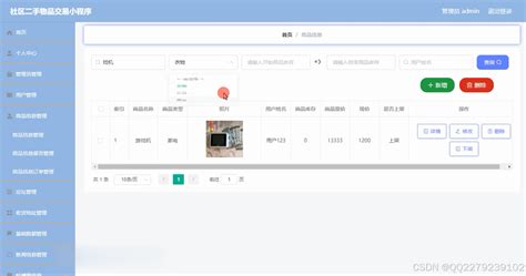 187基于java jsp ssm springboot社区二手物品交易系统小程序（源码 文档 运行视频 讲解视频） csdn博客