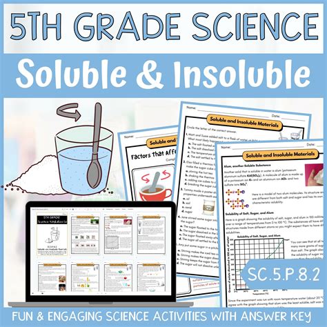 Soluble And Insoluble 5th Grade Physical Science Activities Answer