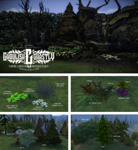 Ghoulish And Ghastly Vampire Pack Plants And Trees Unlocked Ground