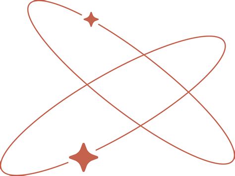 Aesthetic Ellipse Shape Outline Minimal Graphic Element With Stars