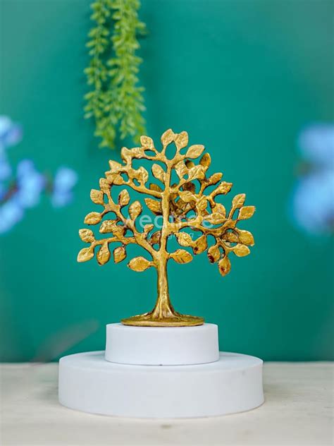 Brass Kalpavriksha Tree With Tile Work Wl4220 Wedtree