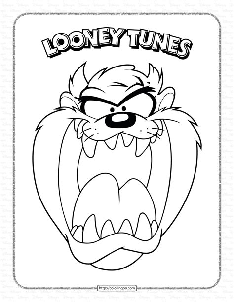 Taz Looney Tunes Coloring Pages