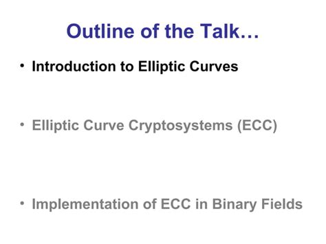 Elliptical Curve Cryptography Ppt