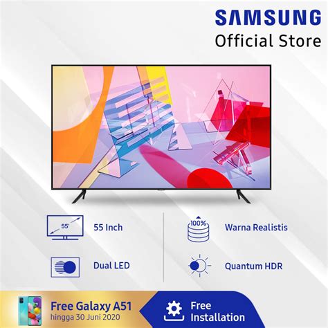 Samsung Qled Q60t 4k Smart Tv 55 Inch Qa55q60takxxd 2020 Shopee