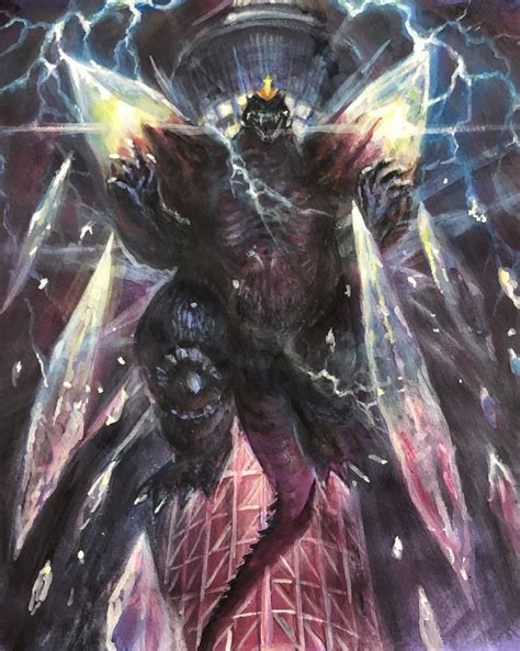 Space Godzilla And Sky Tree Godzilla Wallpaper Godzilla Kaiju Design
