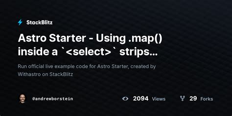 Astro Starter Using Map Inside A ` ` Strips Subsequent Markup