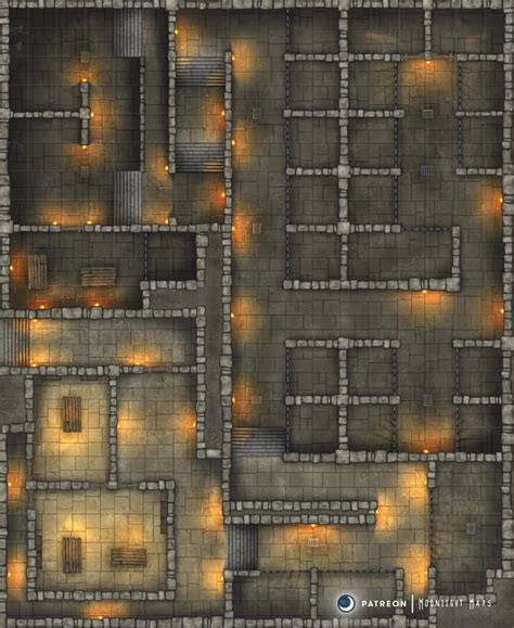 Dungeon Prison Moonlight Maps Dungeon Maps Dnd World Map Fantasy Map