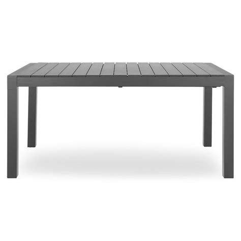 Set Masa Extensibila Si 8 Scaune Gradina Terasa ENCORE PRESLEY Negru Gri