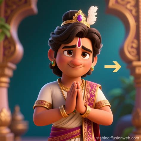 3d Animation Pixar 3d Cartoon Style Bharat A Humble Prince In Simple Royal Clothes Prompts