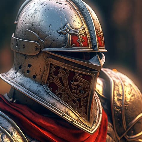 Premium Photo A Knight In A Knight Armor With A Red Sash And A Red Sash
