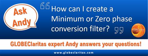 how can i a create minimum or zero phase conversion filter claritas