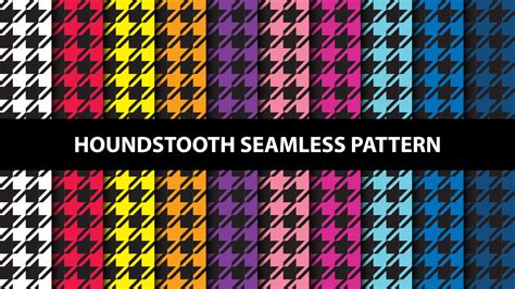Collection Of Houndstooth Vector Seamless Pattern 10954292 Vector Art