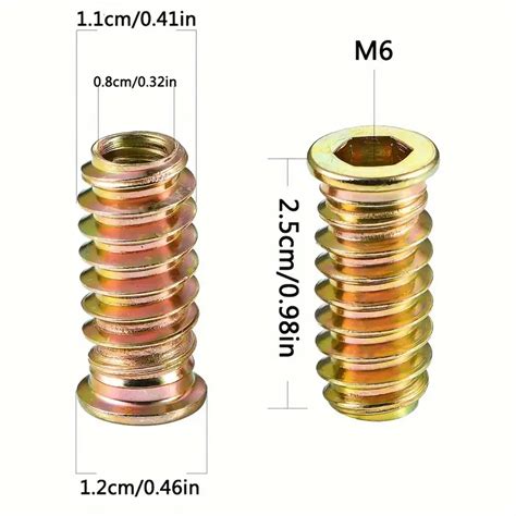 M6 Metal Threaded Inserts Galvanized Thread Inserts Temu United