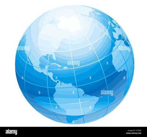 Earth World Planet Global Sphere Blue Lines Illustration Stock Photo