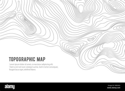 Topographic Map Grid Texture Relief Contour Of Terrain Vector