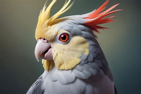 Premium Photo Portrait Of A Beautiful Cockatiel Generative Ai