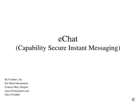 PPT EChat Capability Secure Instant Messaging PowerPoint