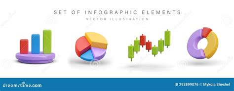 set of realistic infographic elements in different style stock vector illustration of