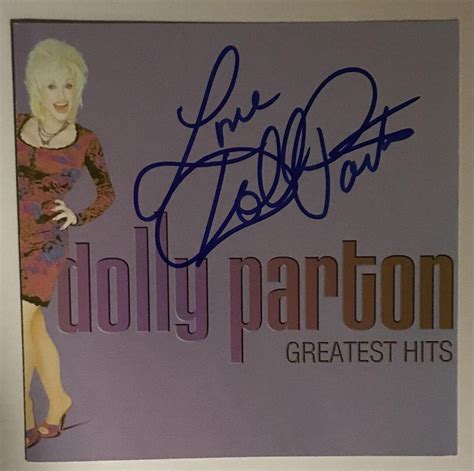 Dolly Parton Signed Autographed Greatest Hits Music Cd Cover Lifetime