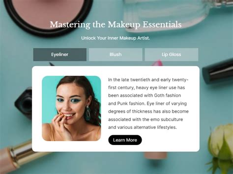 Content Tabs With Makeup Essentials Unlimited Elements For Elementor