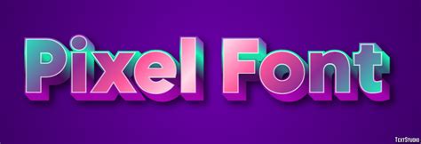 Pixel Font Text Effect And Logo Design Font