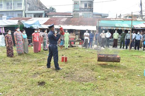 မြေပုံမြို့၊ စည်ပင်သာယာမြို့မဈေးကြီး၌ ဈေးမီးဘေး လုံခြုံရေး စစ်ဆေးခြင်းန