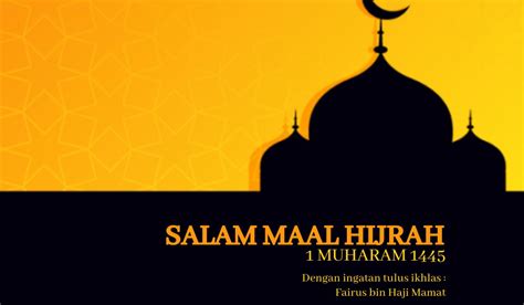 Fairusmamat Selamat Menyambut Tahun Baharu 1445 Hijrah