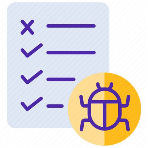 Bug Defect Defect Report Document Incident Report Testing Icon