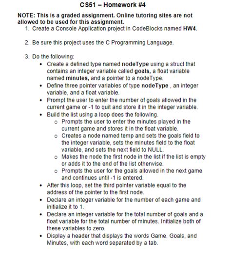 C S51 Homework 4 Te This Is A Graded Assignment