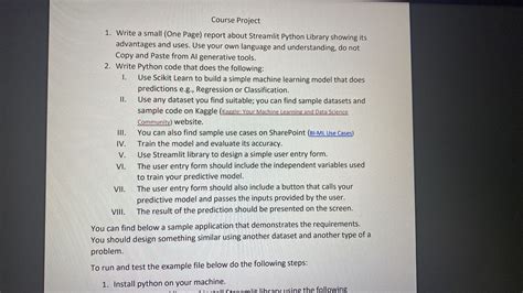 Solved 1 Write A Small One Page Report About Streamlit Chegg