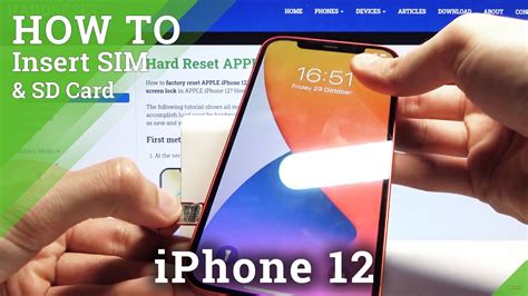 How To Insert SIM Card Into IPhone 12 Nano SIM Installation YouTube
