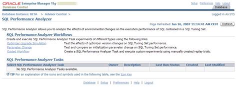 Dbconsole 11g Part 2 Using The Sql Performance Analyzer