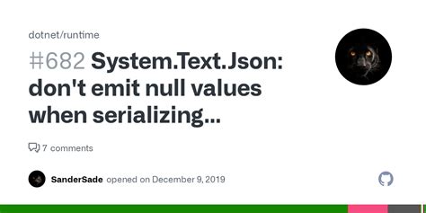 System Text Json Don T Emit Null Values When Serializing Collections Issue Dotnet
