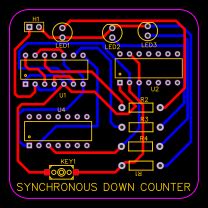 Synchronous Down Counter OSHWLab