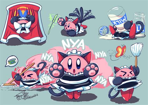 Nya Nya Nya Kirby Is Here To Clean Your Home Sleep For 16 Hours Of