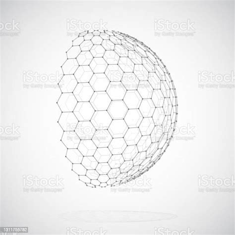 점과 육각 형 그리드에서 벡터 3d 개체 세련된 디자인 벌집 패턴에 대한 스톡 벡터 아트 및 기타 이미지 벌집 패턴 구 육각형 Istock