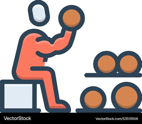 Biceps Curl Royalty Free Vector Image VectorStock