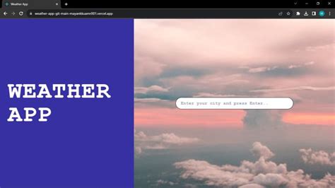 Mayank Kr Gupta On Linkedin React Weatherapp Webdevelopment Realtimeupdates Cityweather