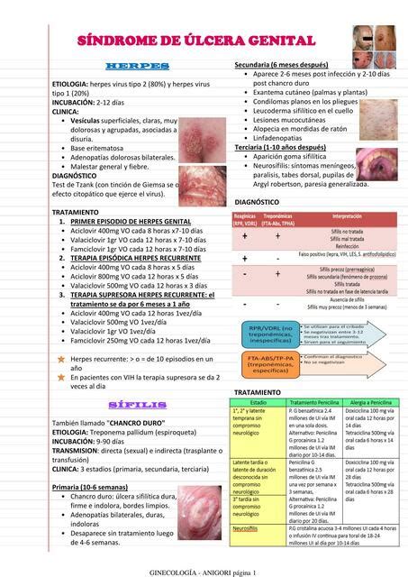 Síndrome De Úlcera Genital Ana Ivonne Gonzalez Rivera Udocz