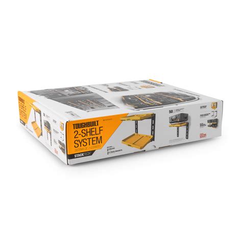 Toughbuilt Stacktech Plastic Metal Shelf 2 Stacktech Shelves 2 E Track Sections Tb B1s3 M