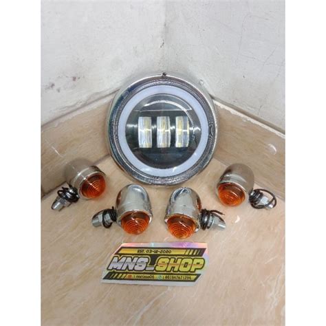 Jual Paket Lampu Dymaker Demeker C70 Set Sein Acipi Crom Shopee Indonesia