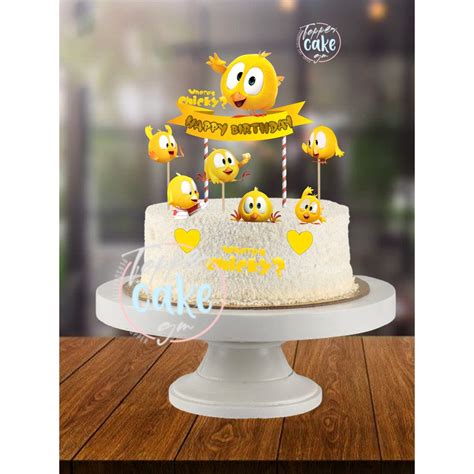 Happy Birthday Topper Cake Cartoon Where Is Chicky Custom Name Shopee Malaysia