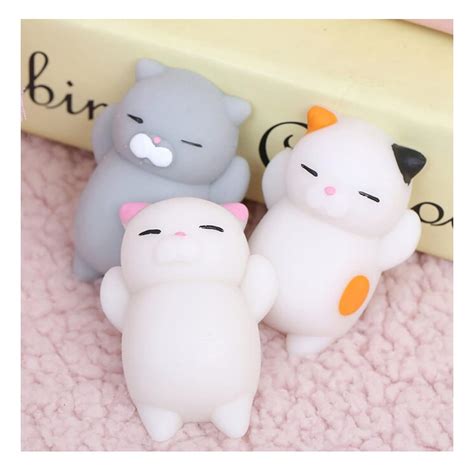 TRU TOYS Pcs Stress Reliever Toys New Kawaii Original Japan Lazy Cat Mochi Decompress Squishy