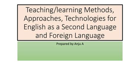 English As Second And Foreign Language Pdf