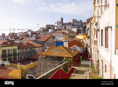 Oporto Old Town Cityscape View From The Church Of St Lawrence Igreja